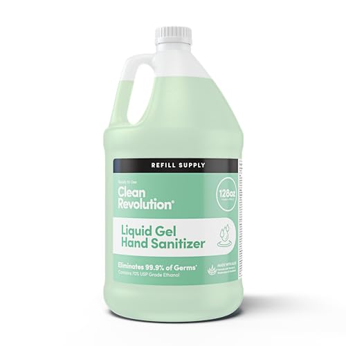 Clean Revolution Hand Sanitizer - 99.9% Germ Elimination, Aloe & Vitam