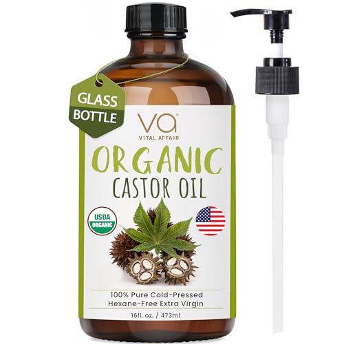 Pure Castor Oil Body Oil - Hydrates Skin, Promotes Hair Growth, USDA C