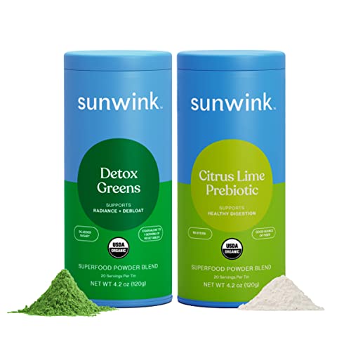 Sunwink Superfood Detox Greens & Citrus Lime Powder - Digestive Health