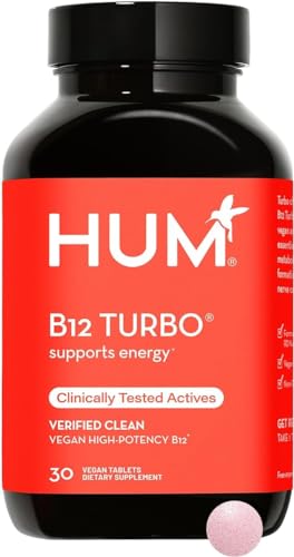 HUM B12 Turbo - Daily Energy, Mood & Hormone Balance, Vegan, Non-GMO