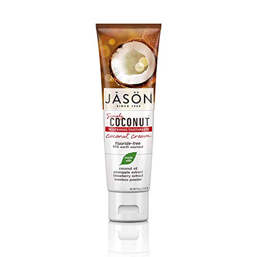 Jason Coconut Whitening Toothpaste - Fluoride-Free, Natural Ingredient