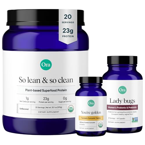 Ora Organic Protein Powder & Probiotic Bundle - 21g Plant-Based Protei